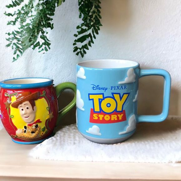 Disney | Dining | Vintage Disney Pixar 2 Toy Story Mugs Cartoon L ...